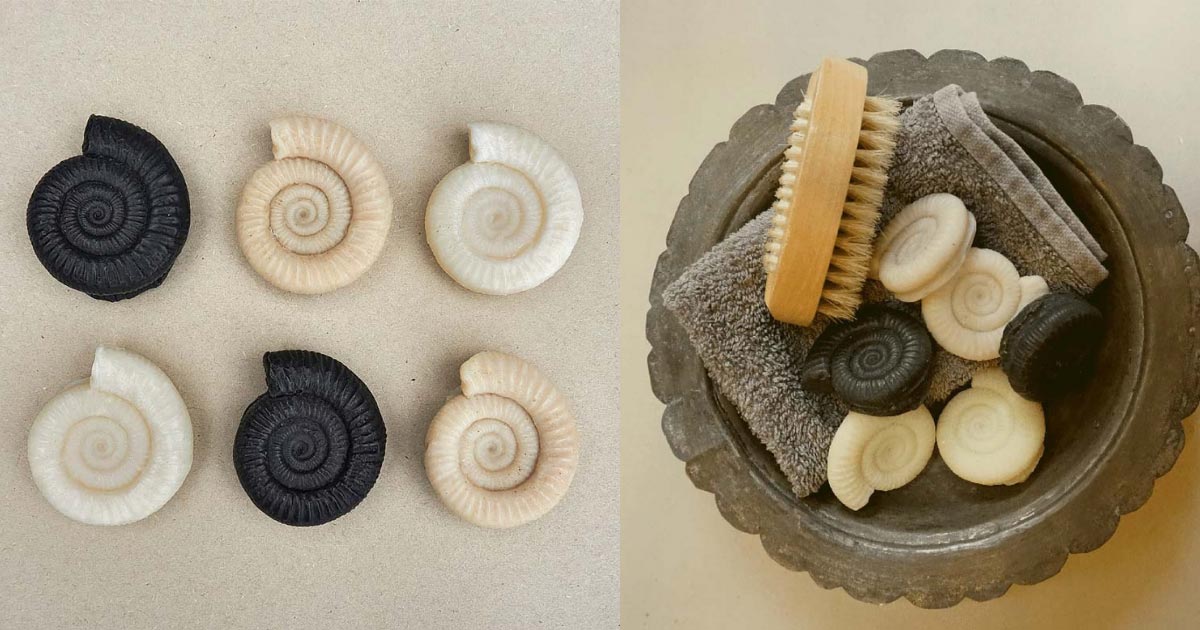 Six Whitby Ammonite Soaps, Whitby Fossil Soaps