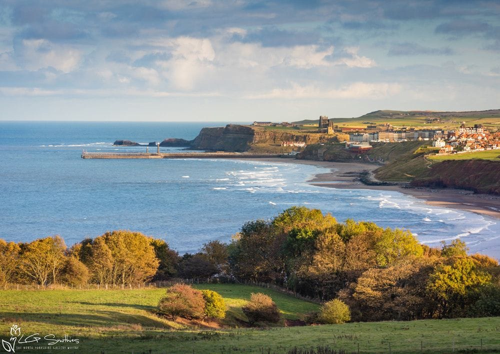 Whitby View From Lythe Bank Canvas Print, Several Sizes