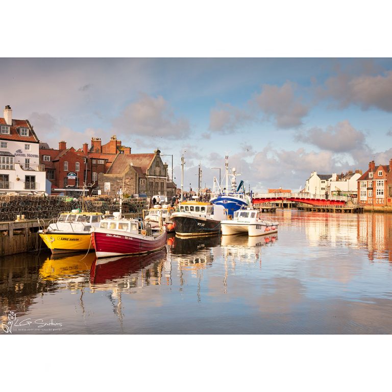 Winter Afternoon In Whitby Harbour Mounted Photo Print A3 & A4